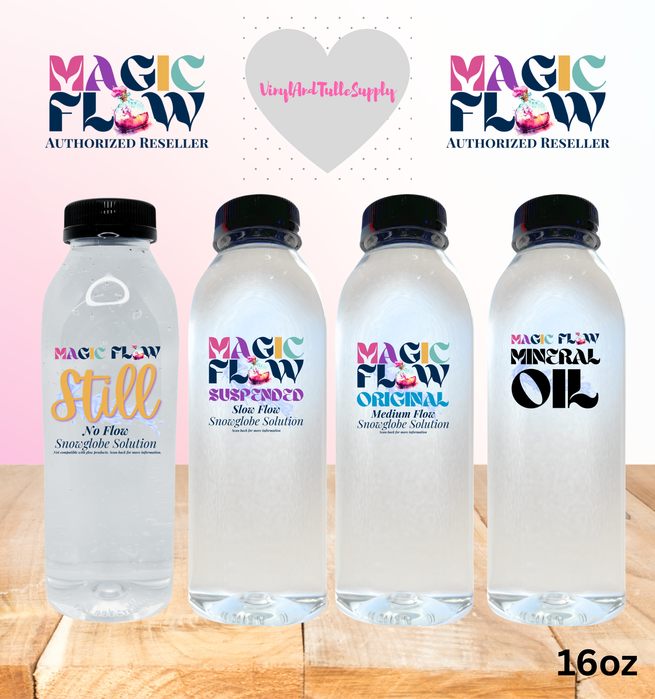 Magic Flow™ Snow Globe Solution Bundle 16oz | Premixed Snowglobe Tumbl