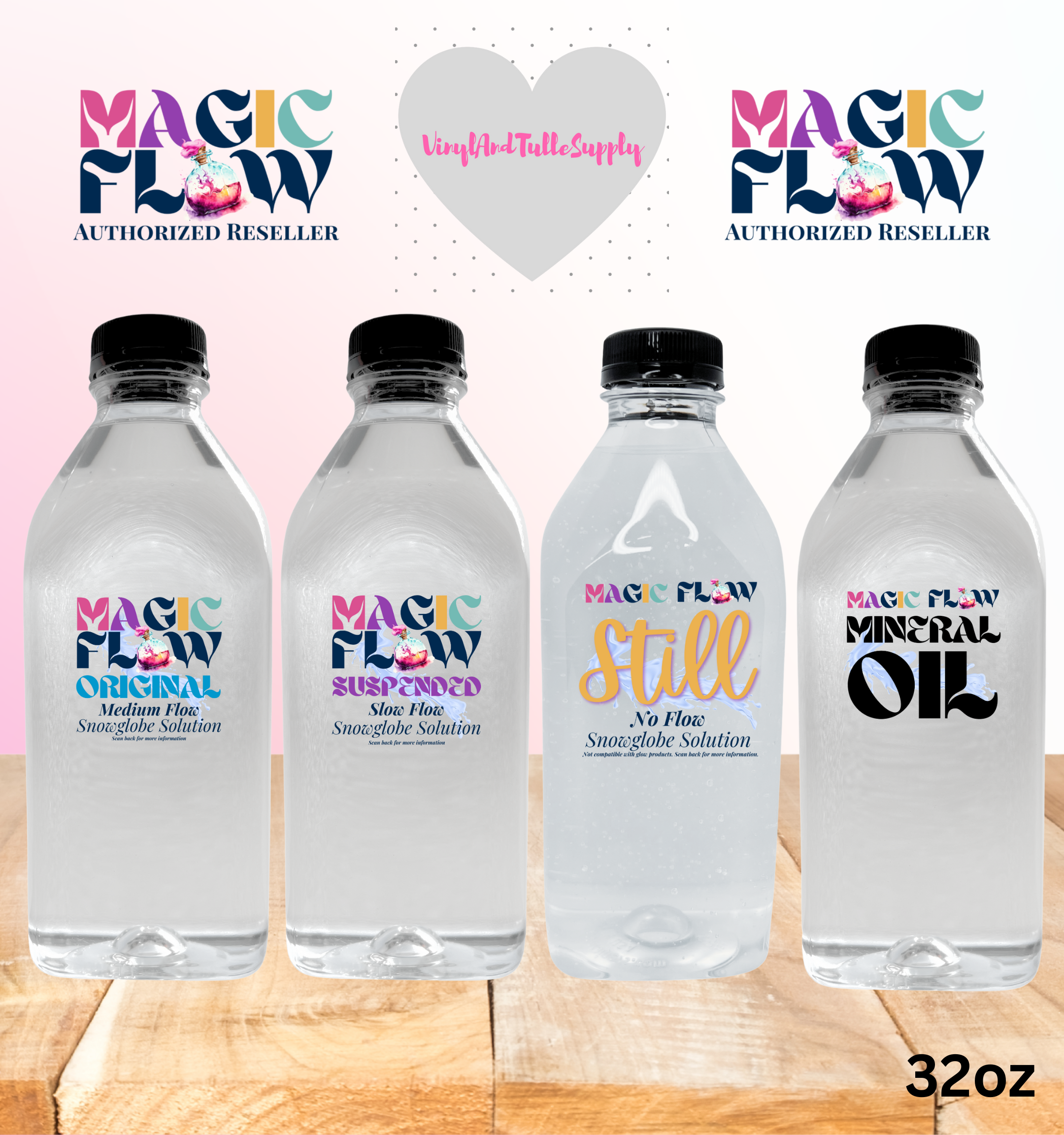 Magic Flow™ Snow Globe Solution Bundle 32oz | Premixed Snowglobe Tumbl