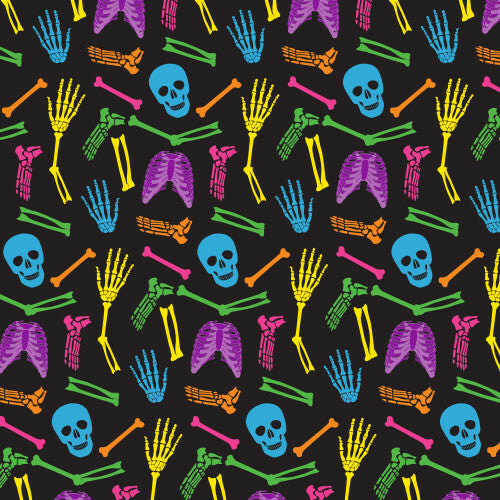 Neon Bones 12" Pattern Heat Transfer Vinyl / Siser Easy Patterns / Pri