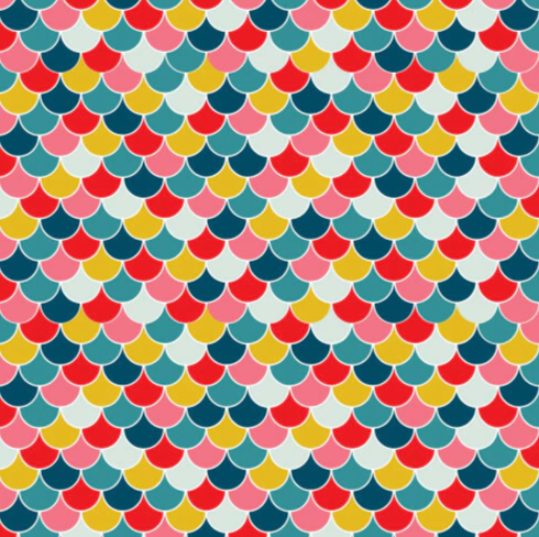 Rainbow Fish Scales 12" Pattern Heat Transfer Vinyl / Siser Easy Patte