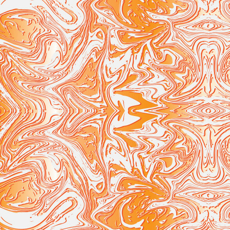 Permanent Vinyl -Orange Water Marble- Permanent Vinyl / Printed Perman
